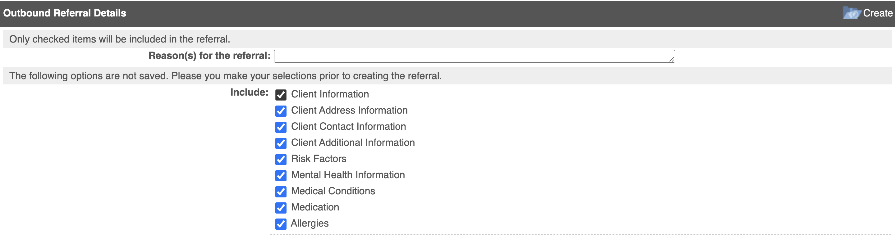 Sending a referral through Ocean – EMHware Help Centre